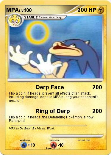 Pokémon MPA - Derp Face - My Pokemon Card