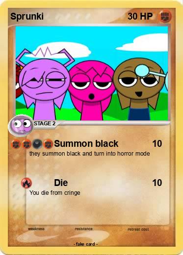 Pokémon Sprunki - Summon black - My Pokemon Card