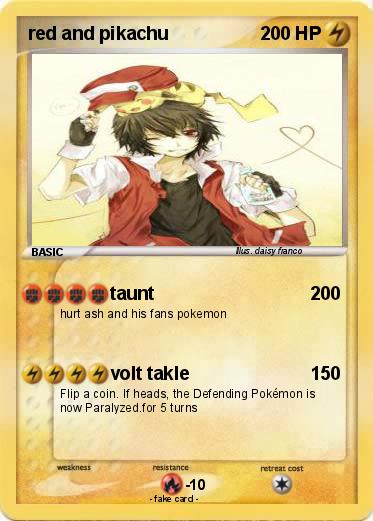 Pokémon red and pikachu 3 3 - taunt - My Pokemon Card
