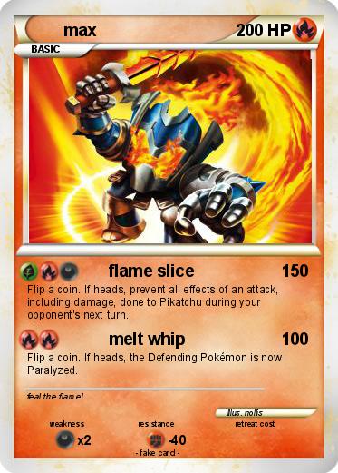 Pokémon max 957 957 - flame slice - My Pokemon Card