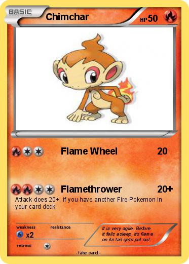 Pokémon Chimchar 437 437 - Flame Wheel - My Pokemon Card