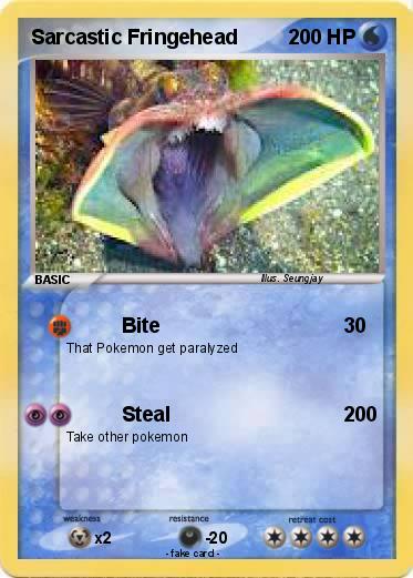 Pokémon Sarcastic Fringehead - Bite - My Pokemon Card