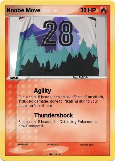 Pokémon Noobe Move - Agility - My Pokemon Card