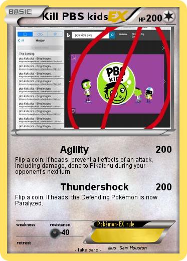 Pokémon Kill PBS kids - Agility - My Pokemon Card