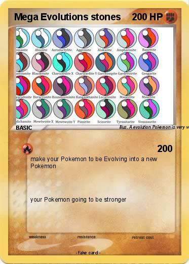 Pokémon Mega Evolutions stones - My Pokemon Card