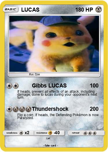 Pokémon LUCAS 1650 1650 - Gibbs LUCAS - My Pokemon Card
