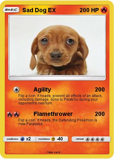 Pokémon Sad Dog EX - Agility - My Pokemon Card