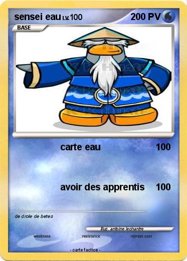 Pokémon sensei eau 3 3 - carte eau - Ma carte Pokémon