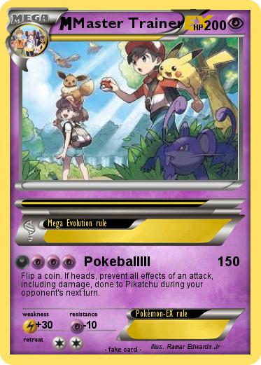 Pokémon Master Trainer 1 1 - Pokeballlll - My Pokemon Card