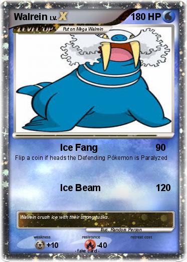 Pokémon Walrein 33 33 - Ice Fang - My Pokemon Card