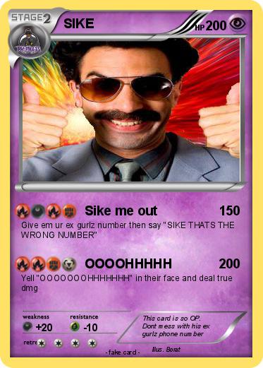 Pokémon SIKE 3 3 - Sike me out - My Pokemon Card