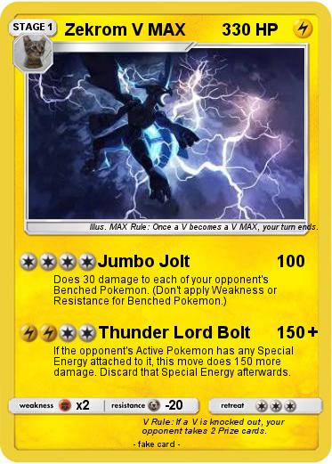 Pokémon Zekrom V MAX 3 3 - Jumbo Jolt - My Pokemon Card