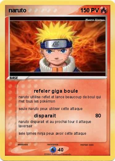 Pokémon naruto 567 567 - refeler giga boule - Ma carte Pokémon