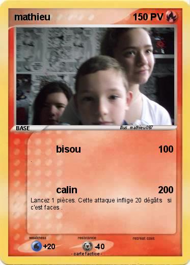 Pokémon mathieu 220 220 - bisou - Ma carte Pokémon