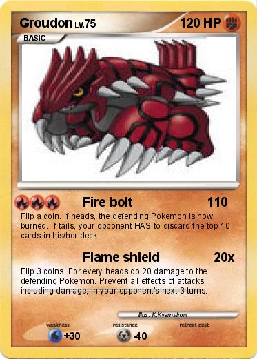 Pokémon Groudon 973 973 - Fire bolt 1 - My Pokemon Card
