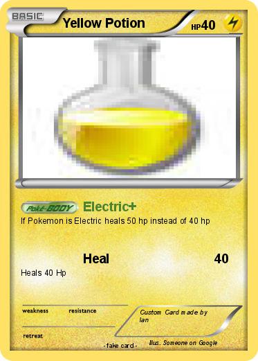Pokémon Yellow Potion - Electric+ - My Pokemon Card
