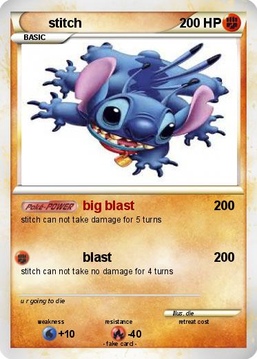 Pokémon stitch 206 206 - big blast - My Pokemon Card