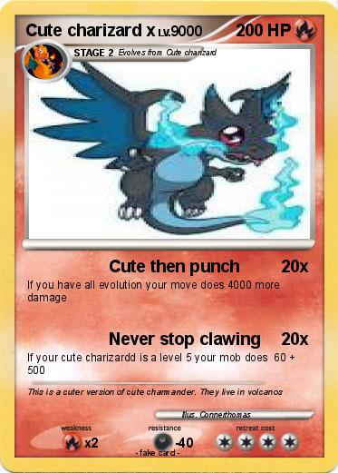 Pokémon Cute charizard x - Cute then punch - My Pokemon Card