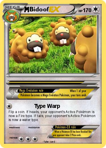 Pokémon Bidoof 204 204 - Type Warp - My Pokemon Card