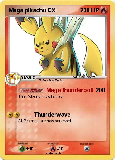 Pokémon Mega pikachu EX 60 60 - Mega thunderbolt - My Pokemon Card