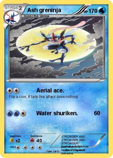 Pokémon Ash greninja 156 156 - Aerial ace. - My Pokemon Card