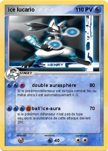 Pokémon ice lucario - double aurasphère - Ma carte Pokémon