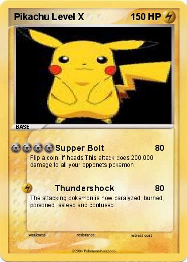 Pokémon Pikachu Level X - Supper Bolt - My Pokemon Card