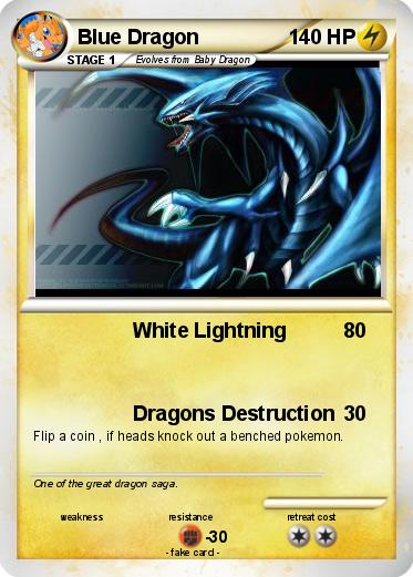 Pokémon Blue Dragon 52 52 - White Lightning - My Pokemon Card