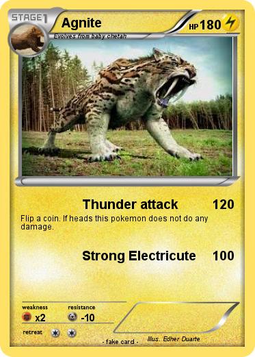 Pokémon Agnite - Thunder attack - My Pokemon Card