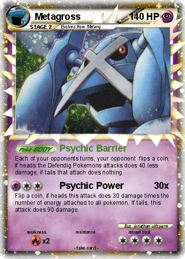 Pokémon Metagross 420 420 - Psychic Barrier - My Pokemon Card