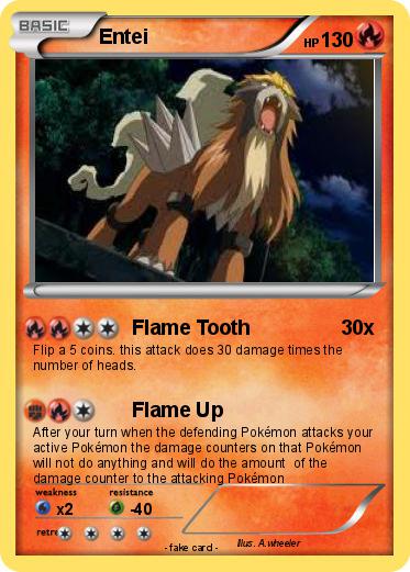 Pokémon Entei 1883 1883 - Flame Tooth - My Pokemon Card