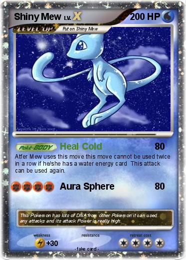 Pokémon Shiny Mew 54 54 - Heal Cold - My Pokemon Card