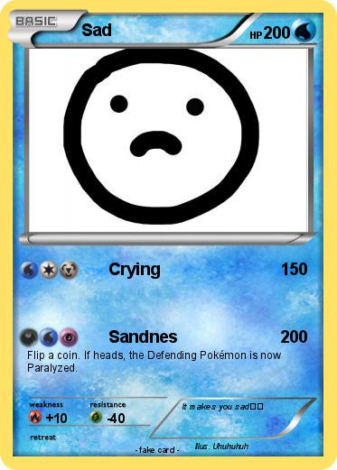 Pokémon Sad 409 409 - Crying - My Pokemon Card