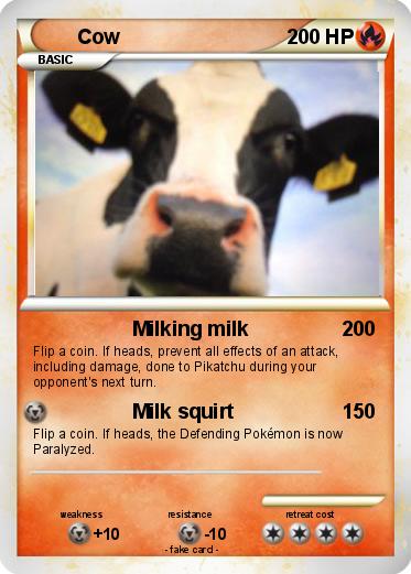 Pokémon Cow 580 580 - Milking milk - My Pokemon Card