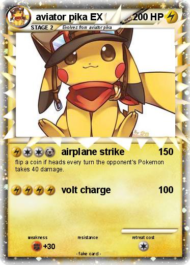 Pokémon aviator pika EX - airplane strike - My Pokemon Card