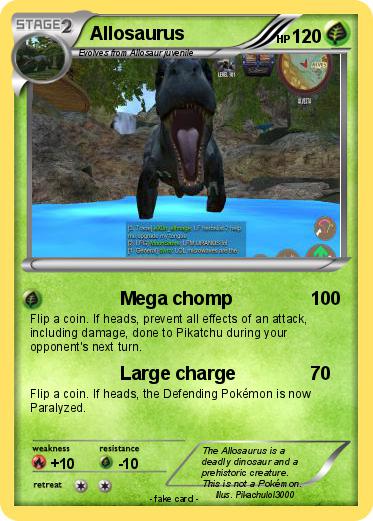 Pokémon Allosaurus 108 108 - Mega chomp - My Pokemon Card