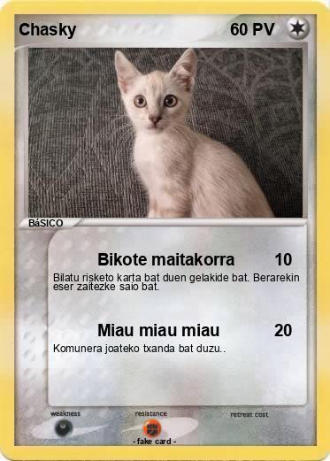 Pokémon Chasky - Bikote maitakorra - Mi carta pokémon