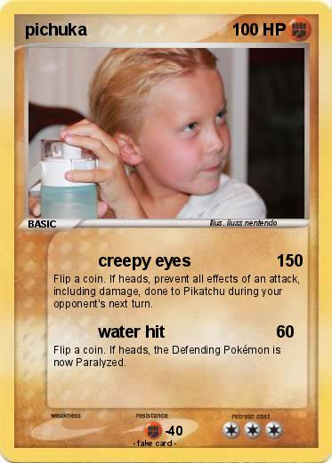 Pokémon pichuka 5 5 - creepy eyes - My Pokemon Card