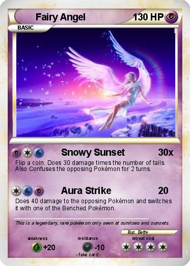 Pokémon Fairy Angel - Snowy Sunset - My Pokemon Card