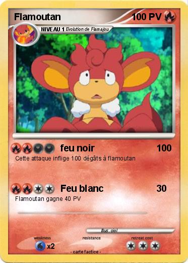 Pokémon Flamoutan 8 8 - feu noir - Ma carte Pokémon