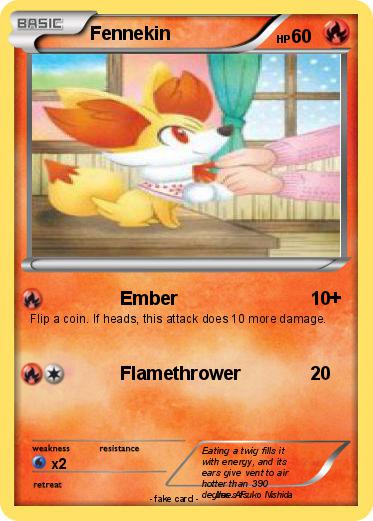 Pokémon Fennekin 324 324 - Ember - My Pokemon Card