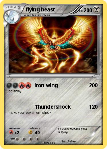 Pokémon flying beast - iron wing - My Pokemon Card