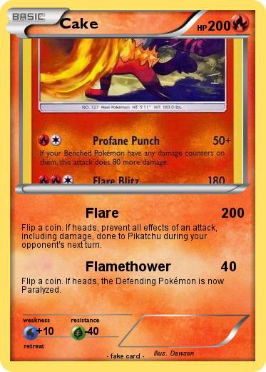Pokémon Cake 491 491 - Flare - My Pokemon Card