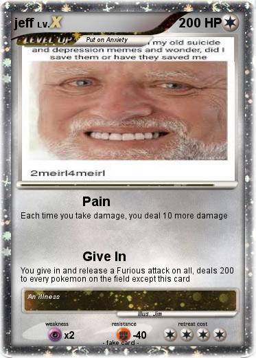 Pokémon Depression 39 39 - Pain - My Pokemon Card
