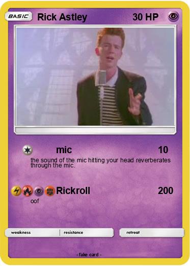 Pokémon Rick Astley 767 767 - mic - My Pokemon Card