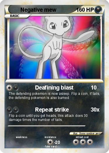 Pokémon Negative mew - Deafining blast - My Pokemon Card