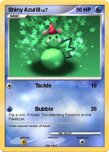 Pokémon Shiny Azurill - Tackle - My Pokemon Card