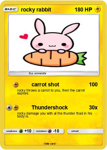 Pokémon rocky rabbit - carrot shot - My Pokemon Card