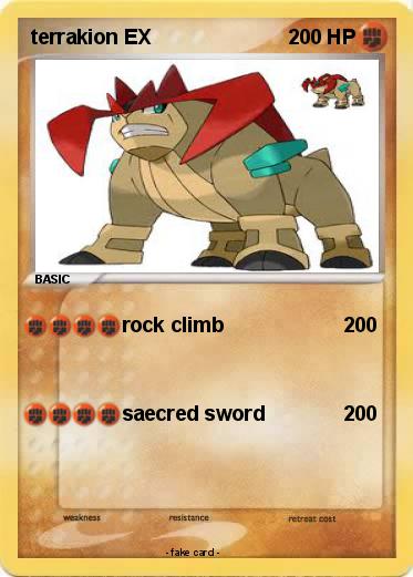 Pokémon terrakion EX 9 9 - rock climb - My Pokemon Card