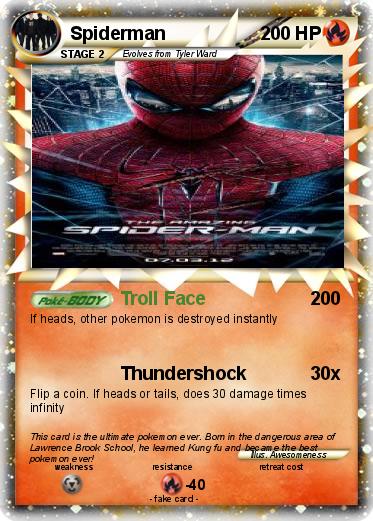 Pokémon Spiderman 459 459 - Troll Face - My Pokemon Card